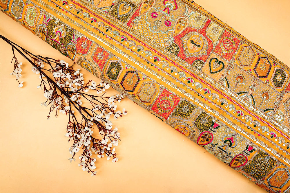 Buy Premium Haldi Fabric Online | Paras Gallery Fabrics