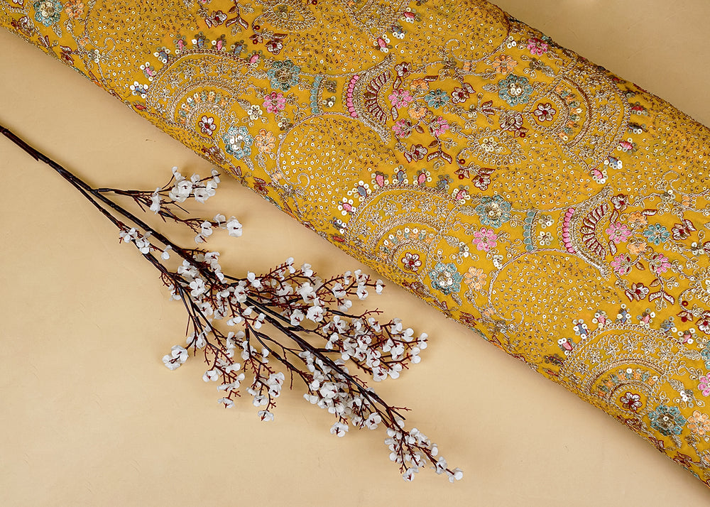 Buy Premium Haldi Fabric Online | Paras Gallery Fabrics