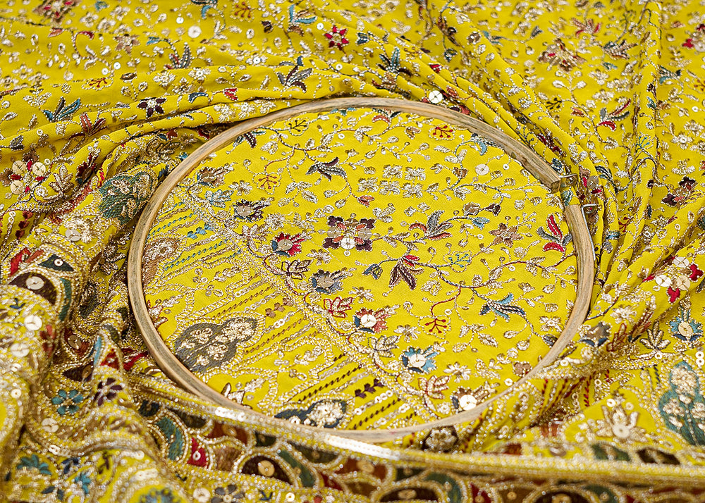 Buy Premium Haldi Fabric Online | Paras Gallery Fabrics