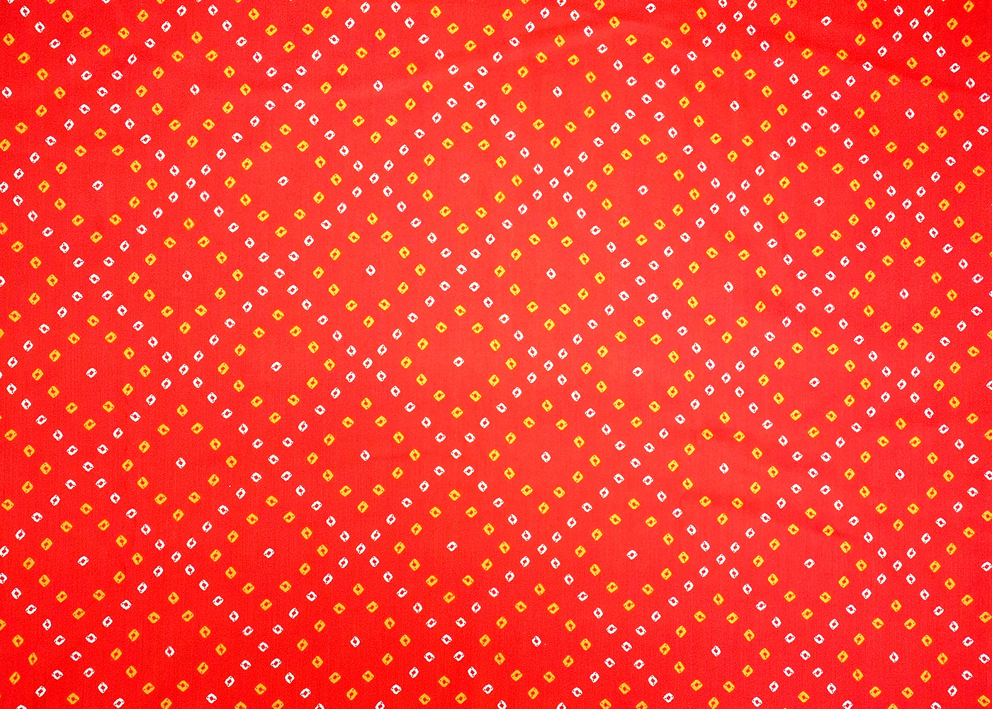 Red Muslin Fabric with Allover Bandhani Print 14078